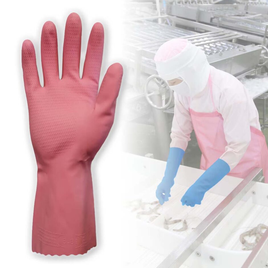 Bastion Pink Silverlined Rubber Gloves - Xtreme